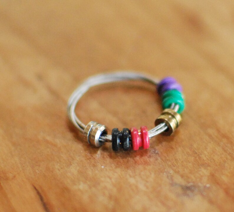 Custom Guitar String Fidget Ring Design Your Own Choose Your | Etsy