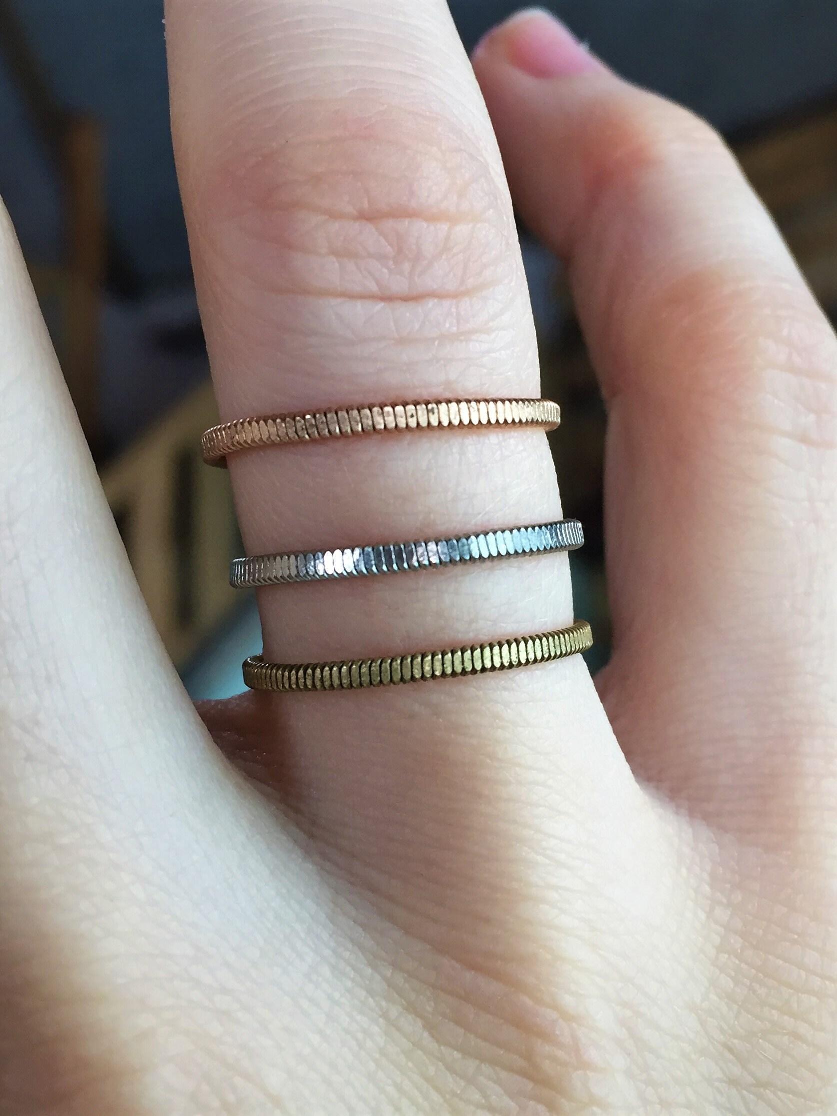Guitar String Ring Stacker Ring Midi Ring Knuckle Ring | Etsy