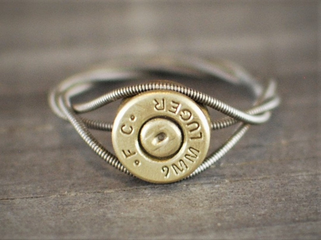 Bullet Guitar String Ring, Bullet Ring, Hunting Ring, NRA, Guitar ...