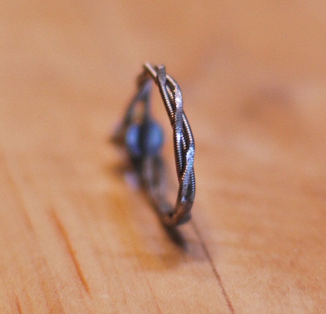 Hammered Engagement Ring Guitar String Engagement Ring - Etsy