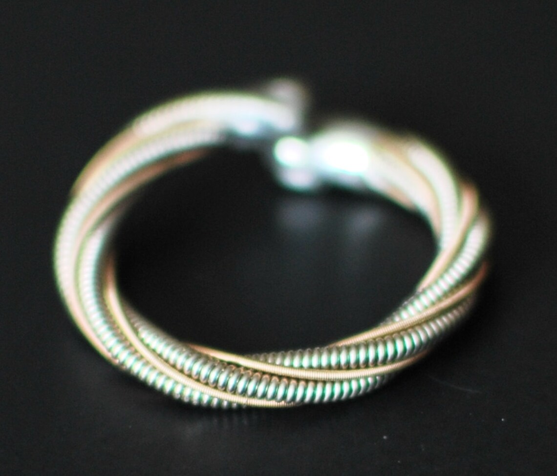Adjustable Guitar String Ring Two Strings Twisted Together - Etsy