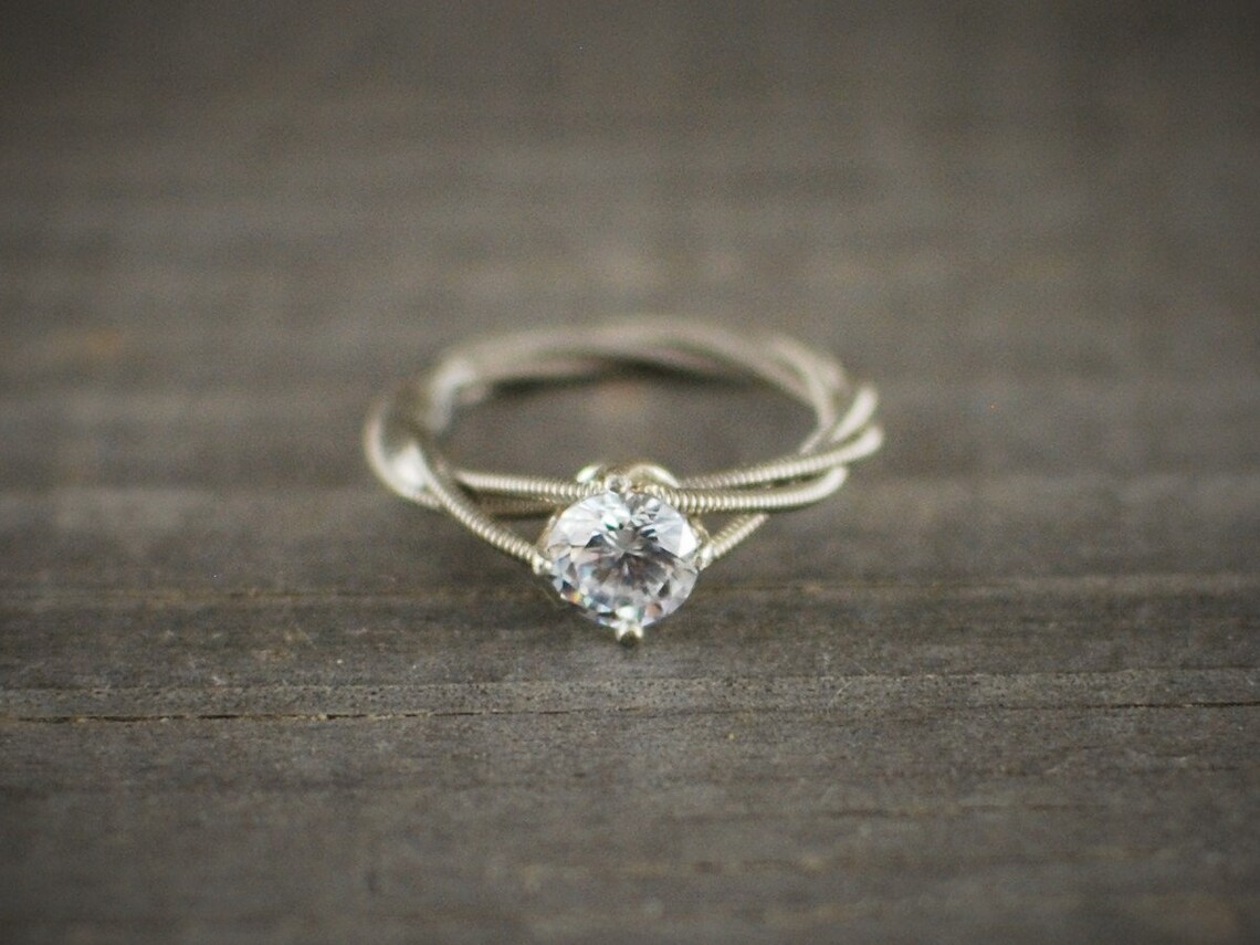 Guitar String Engagement Ring Purity Ring Birthstone Ring - Etsy New ...