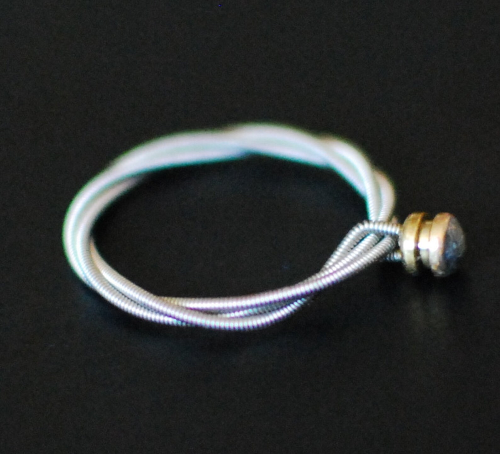 Guitar String Ring Engagement Style Triple Wrap Silver - Etsy