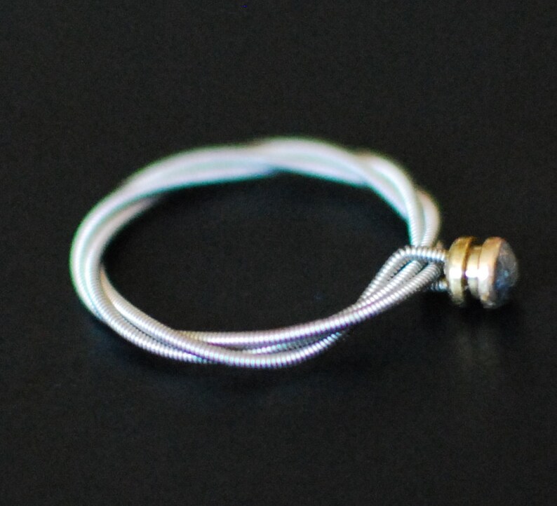 Guitar String Ring Engagement Style Triple Wrap Silver - Etsy