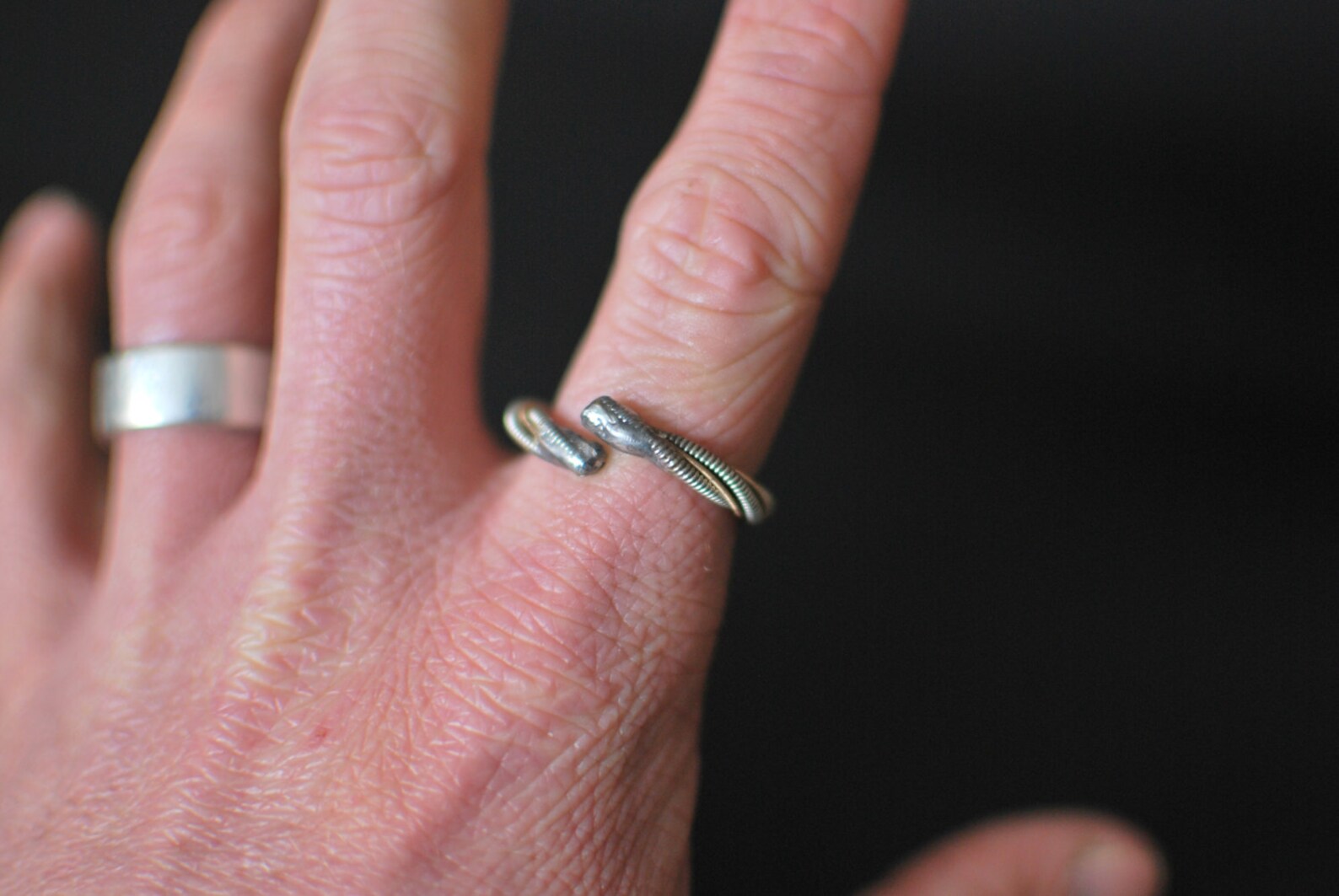 Adjustable Guitar String Ring Two Strings Twisted Together - Etsy
