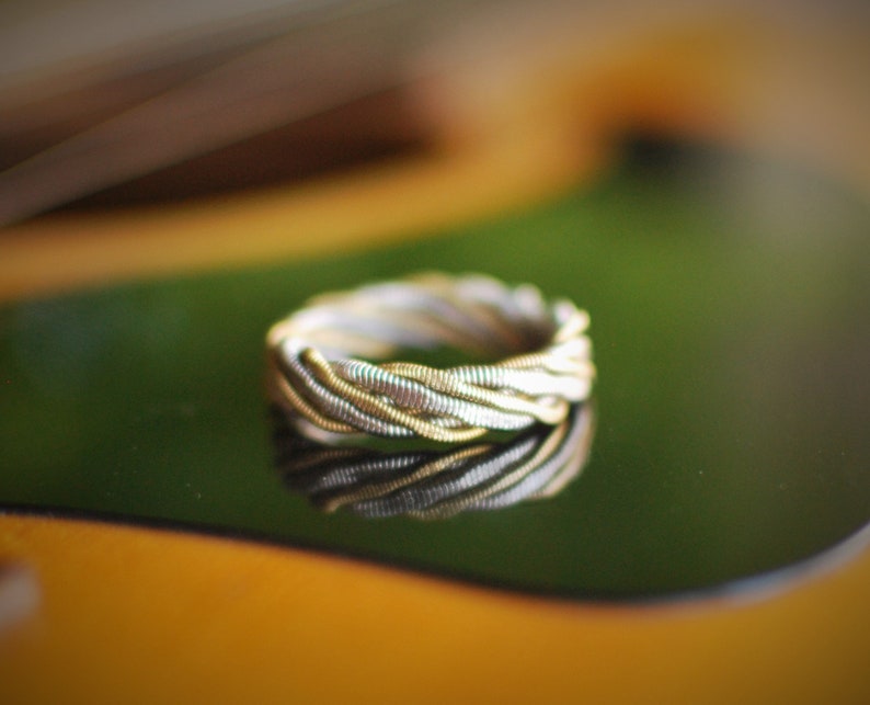 Hammered Guitar String Ring Copper Ring Wedding Band Guitar - Etsy