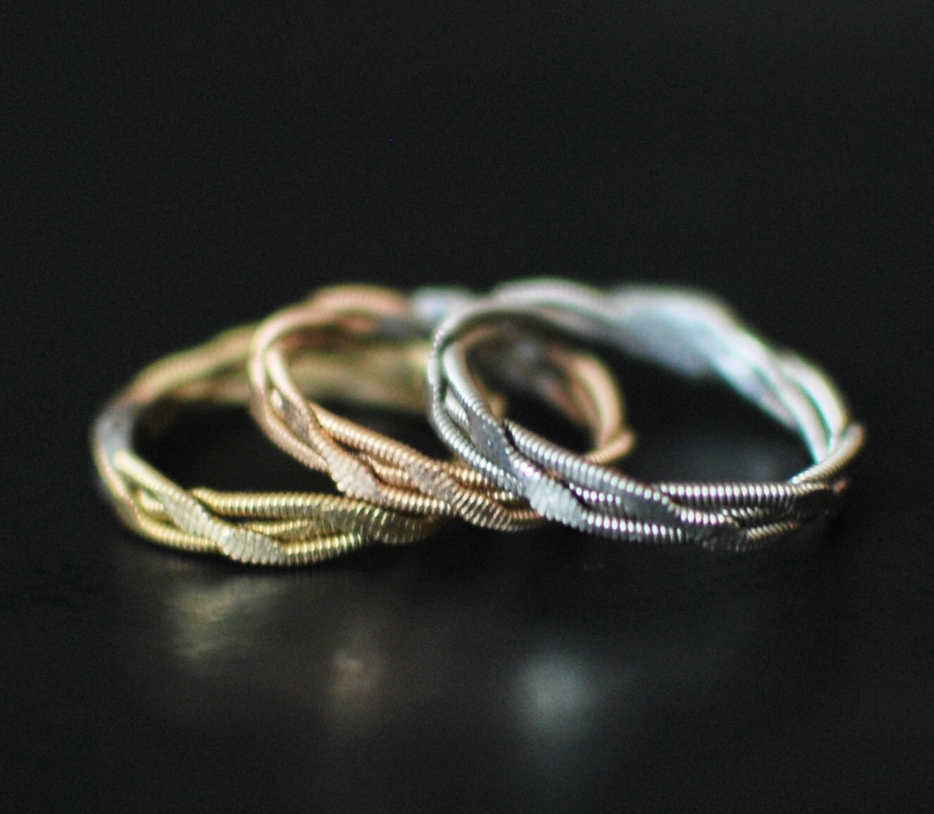 Hammered Guitar String Ring Guitar String Ring Guitar String - Etsy