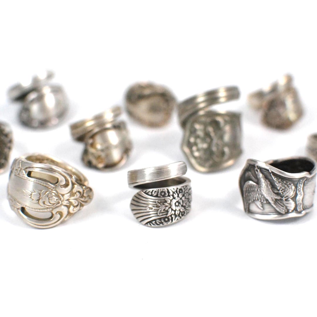 Mystery Silver Spoon Ring: Ornate Floral Silver Spoon Ring Made to Size ...