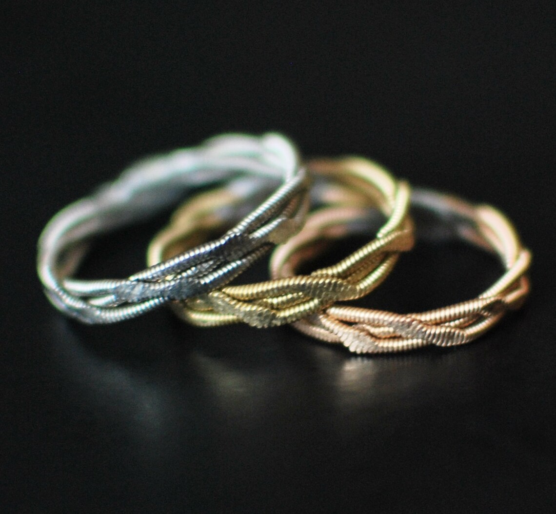 Hammered Guitar String Ring Guitar String Ring Guitar String - Etsy