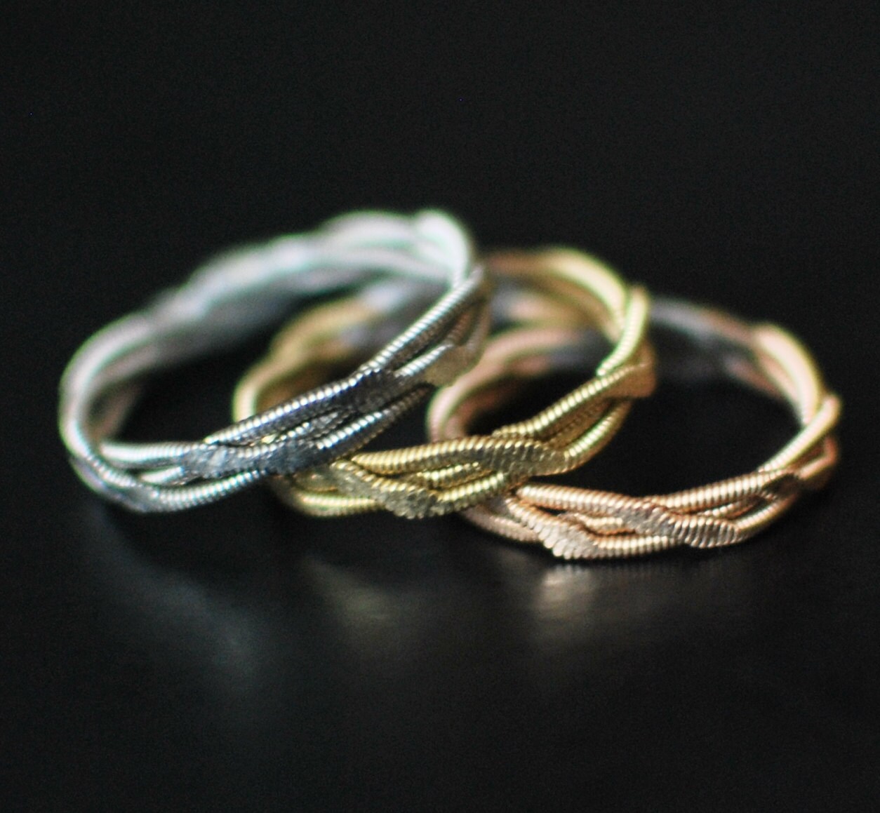 Hammered Guitar String Ring Guitar String Ring Guitar String - Etsy