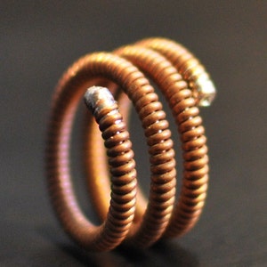 Piano String Ring, Triple Coil - Etsy