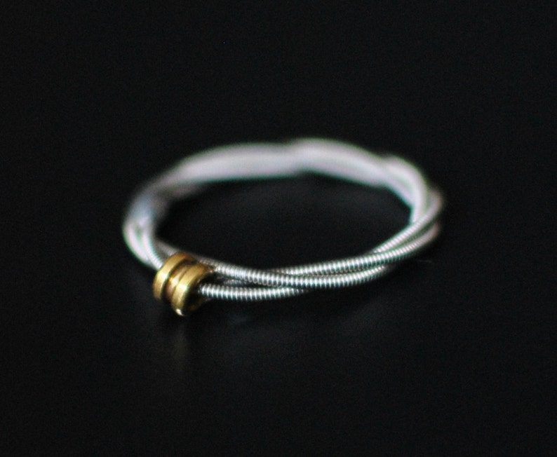 Guitar String Ring Engagement Ring Silver Ring Petite Ring - Etsy