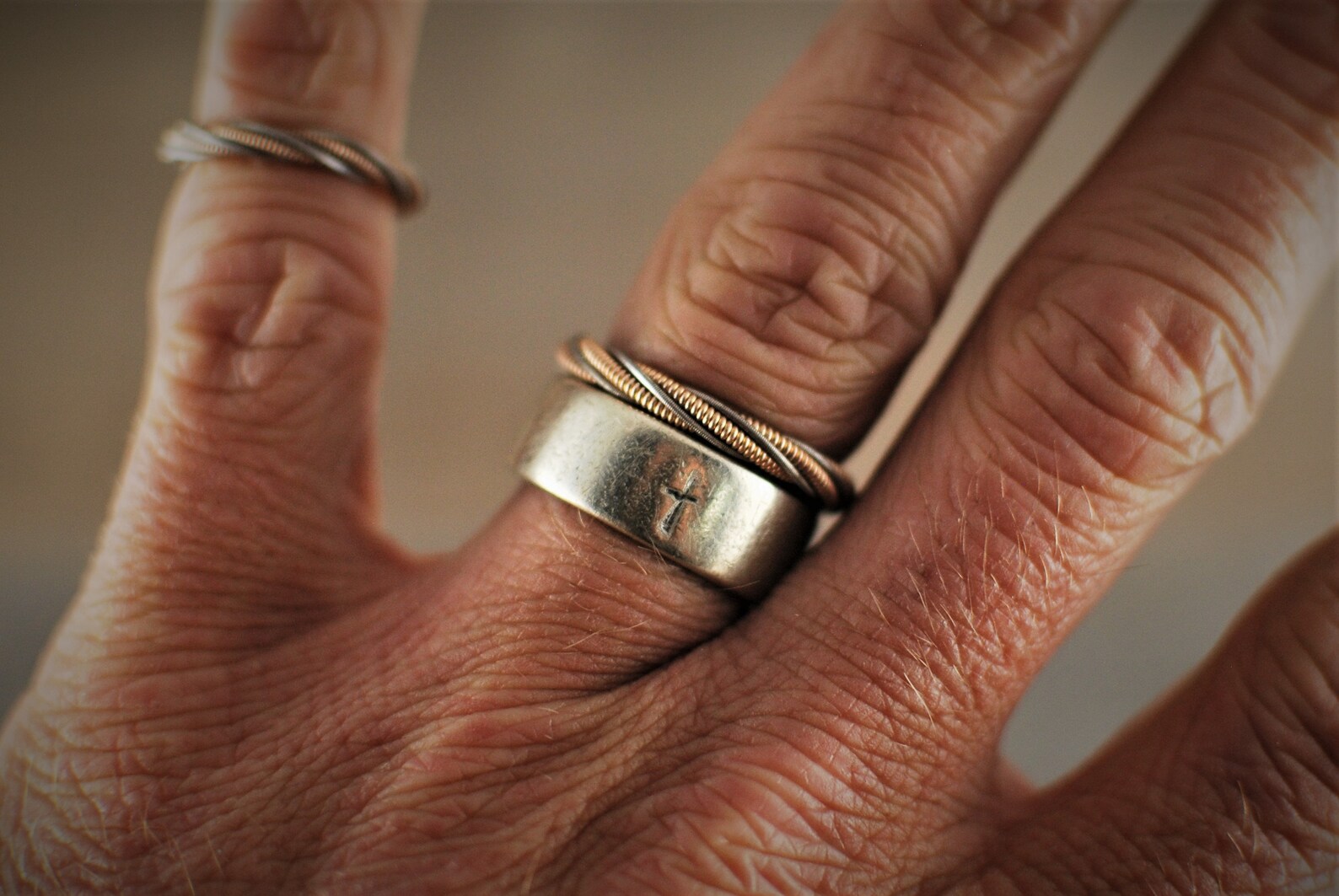 Guitar String Ring Two Strings Twisted Together Guitar | Etsy