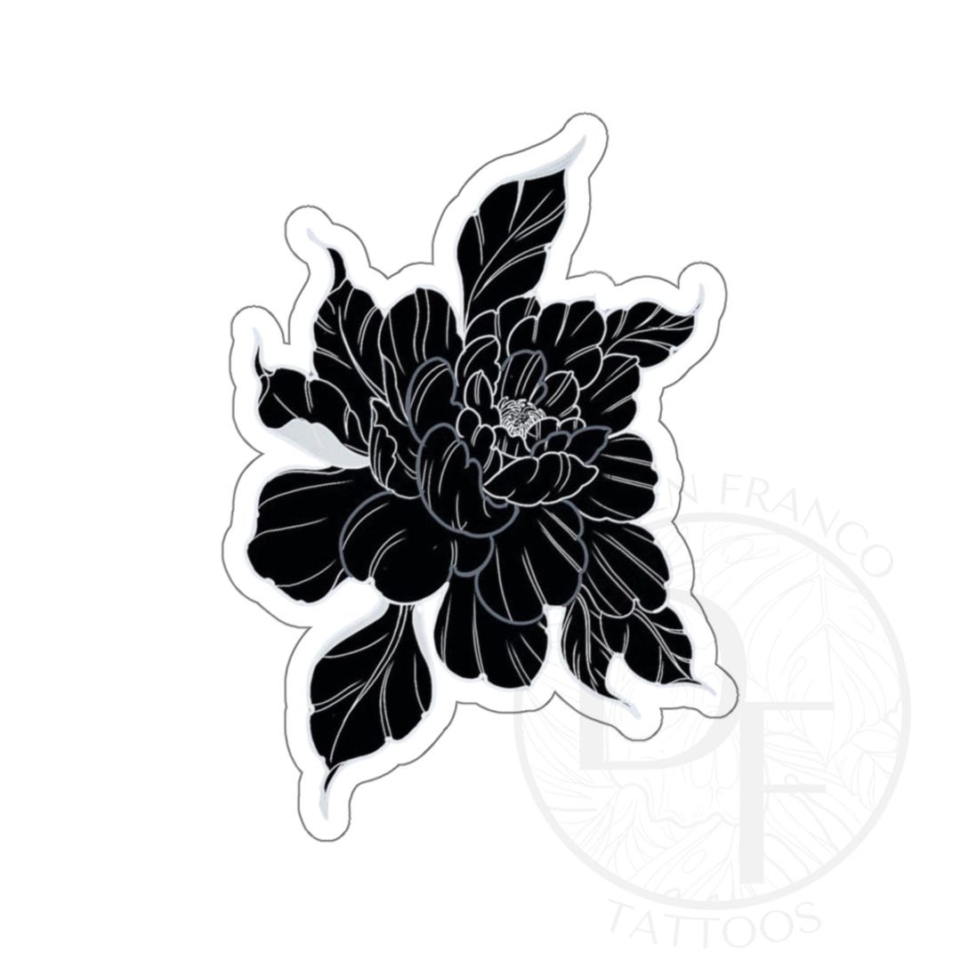 Black Flower Sticker, Tattoo Sticker, Tattoo Art Sticker, Flash Art ...