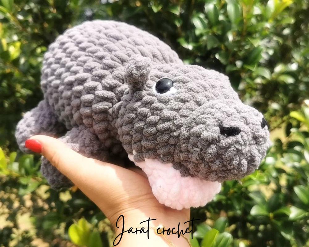DIY Crochet Hippo Kit - Moo Deng Hippo Lucas | Easy Amigurumi Wool ...