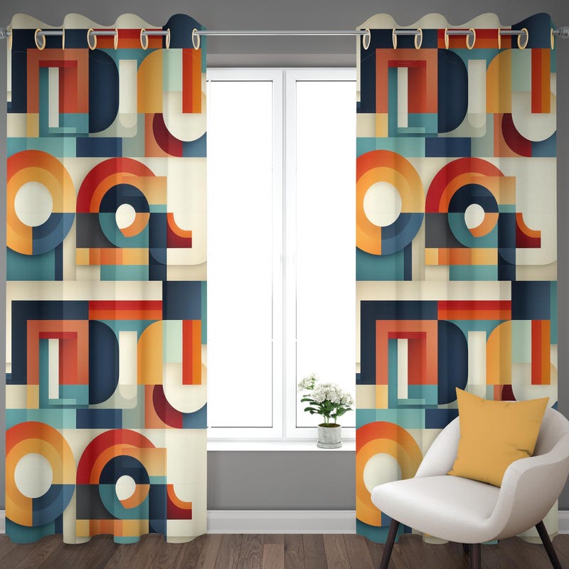 Mid Century Modern Curtains - Etsy