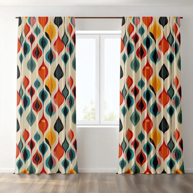 Multi Color Curtains - Etsy