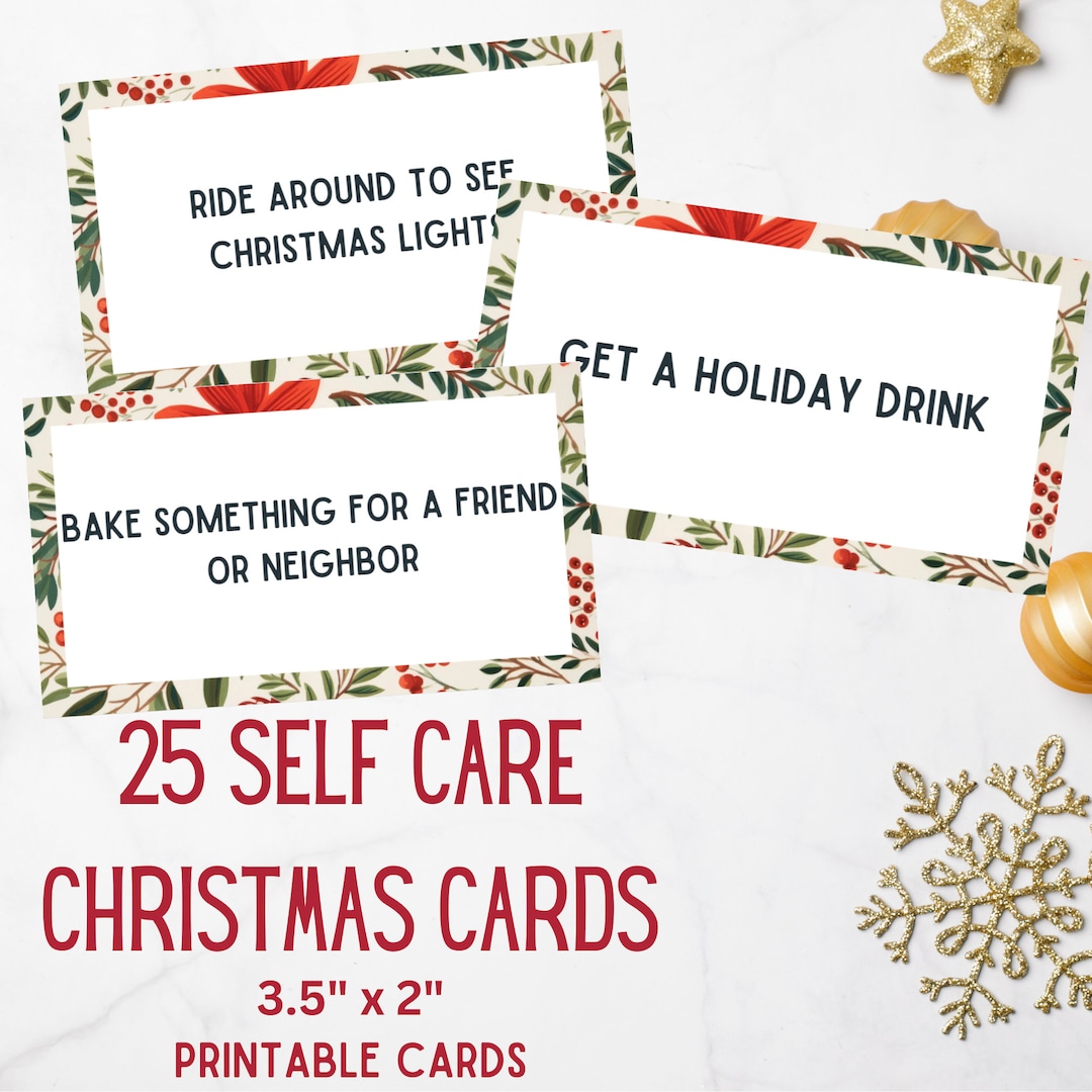 Printable Christmas Self Care Activity Cards | 25 Activities | Instant ...