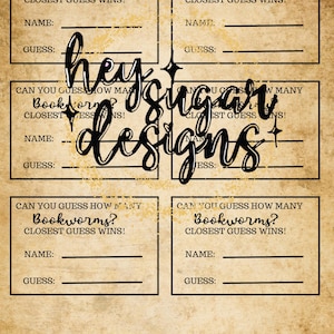 Can You Guess How Many Bookworms Are in the Jar Printable Baby Shower ...