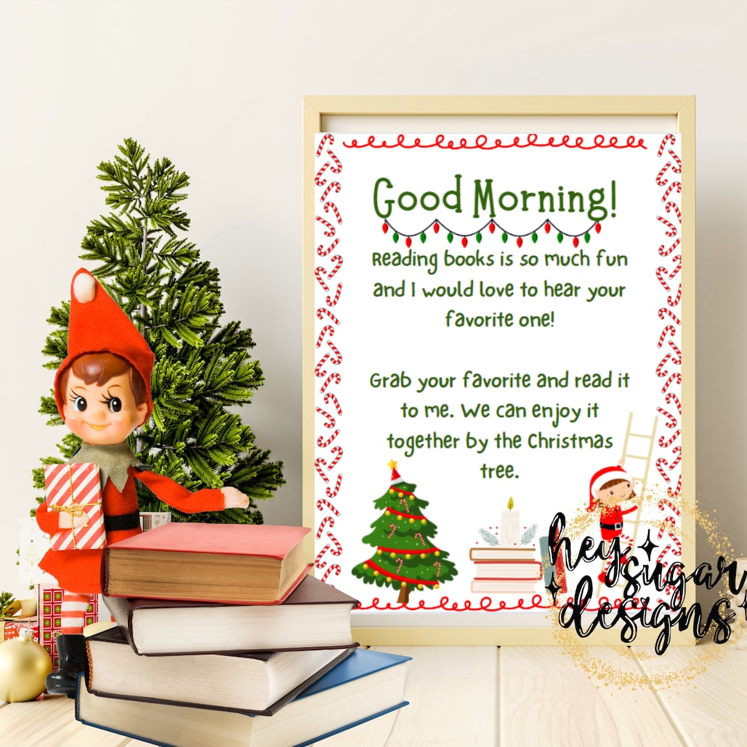 Christmas Elf Read Your Favorite Book to Me Printable | Instant ...