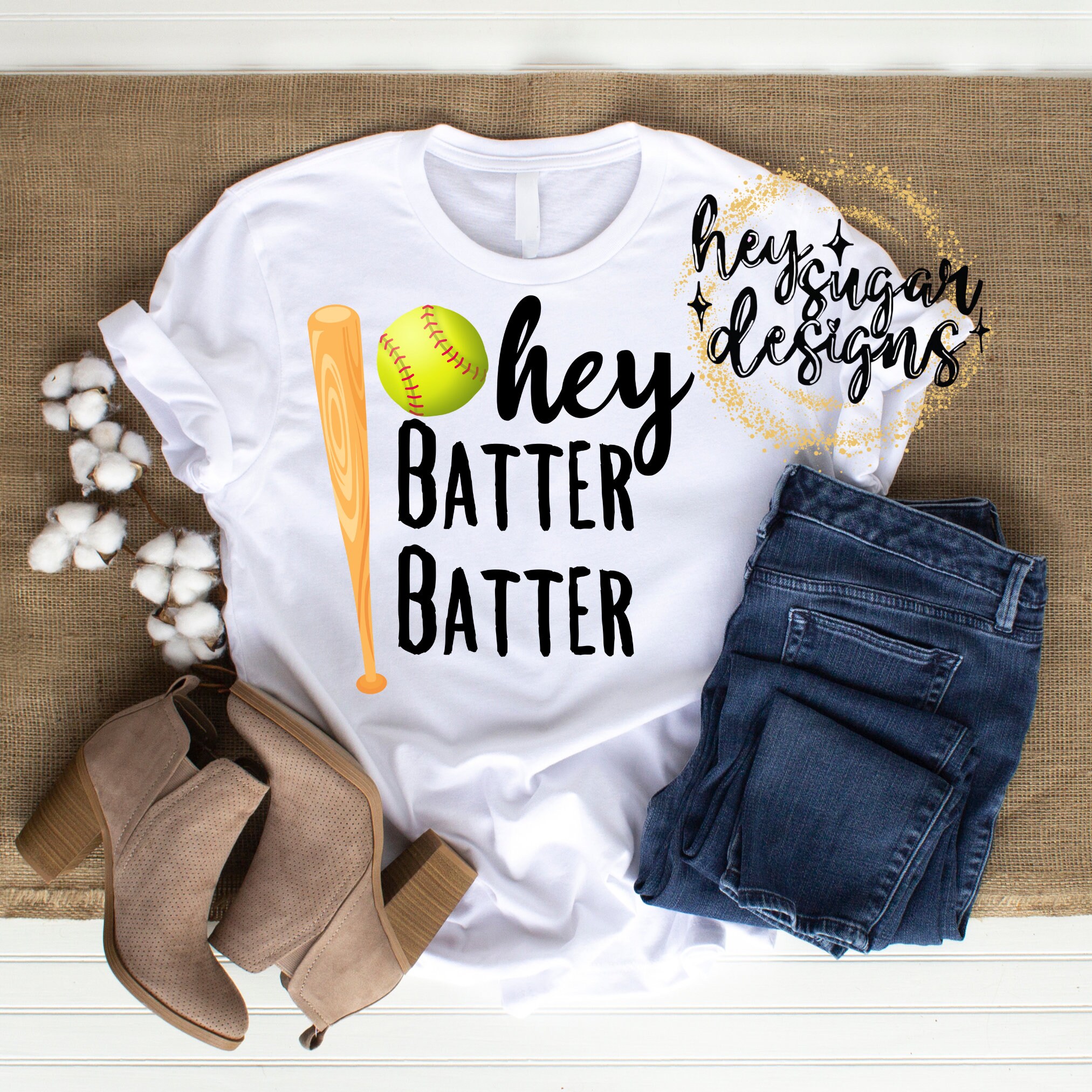 Hey Batter Batter Softball PNG for Sublimation Screenprint - Etsy