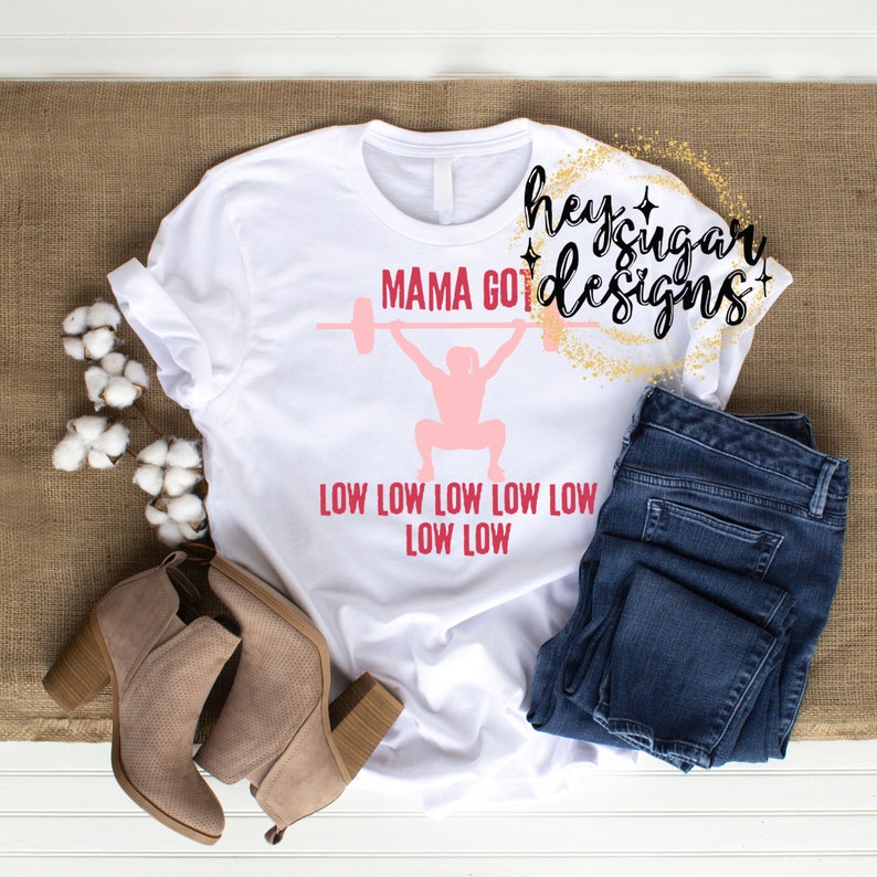 Mama Got Low Squats PNG for Sublimation | Screenprint | DTF | Pink ...