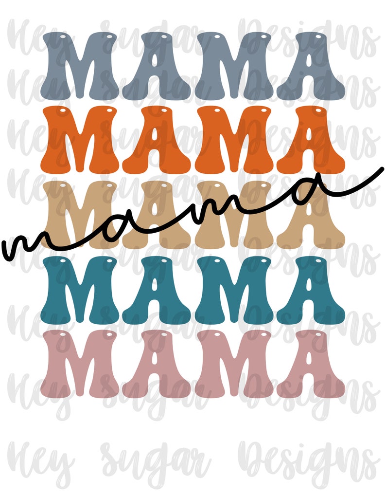 Mama Bubble Letters Script PNG for Sublimation Screenprint - Etsy
