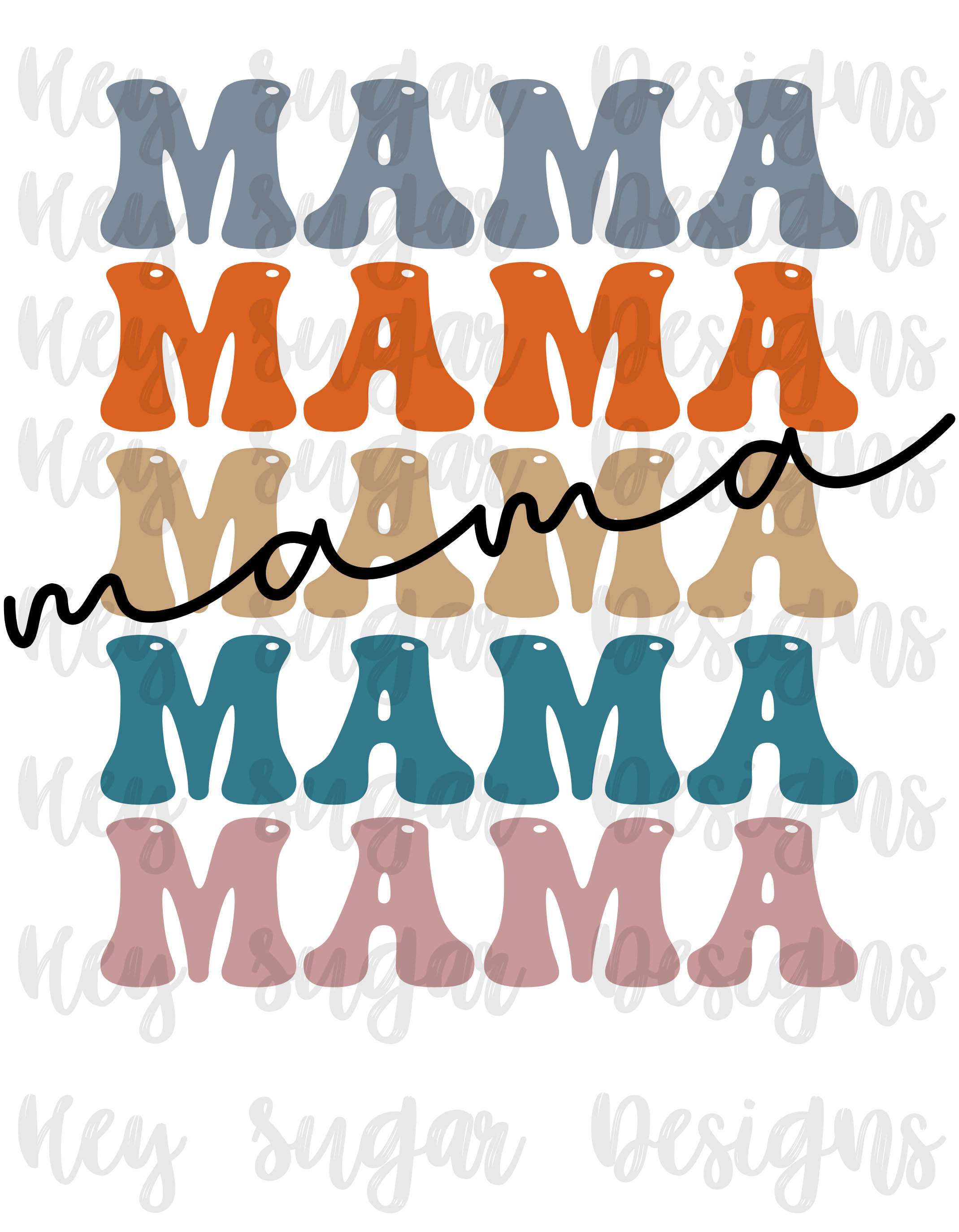Mama Bubble Letters Script PNG for Sublimation Screenprint - Etsy