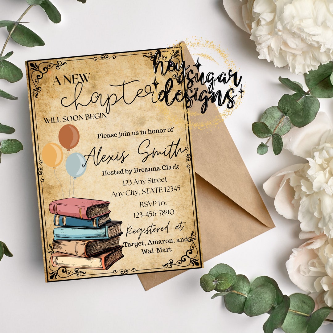 A New Chapter Baby Shower Bundle | Invitation Template | Games ...