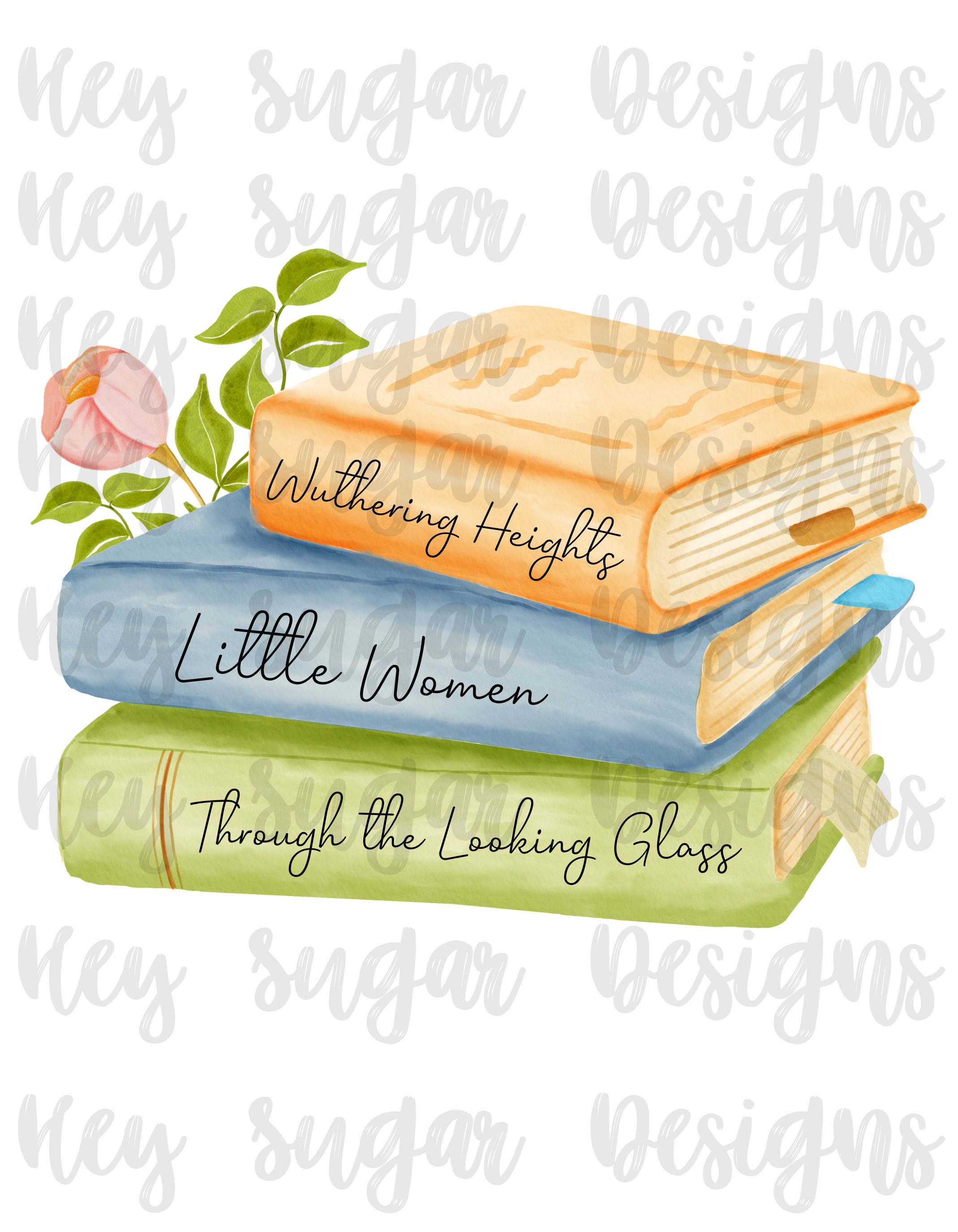 Classic Book Stack PNG for Sublimation Screenprint - Etsy