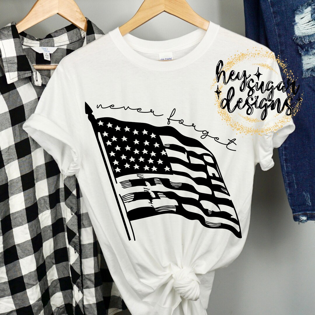 Never Forget American Flag Memorial Day PNG for Sublimation ...