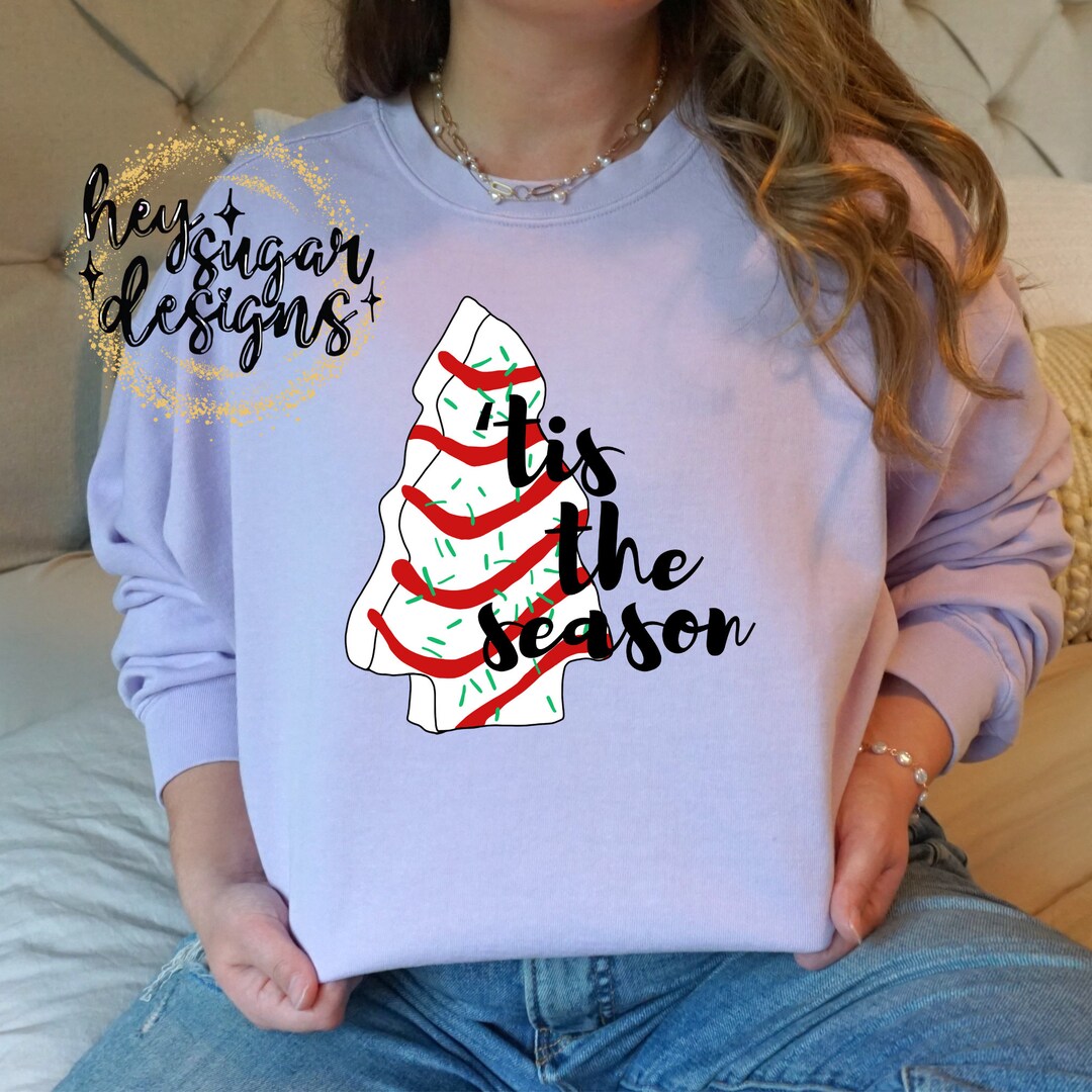 Tis the Season Christmas Tree Cake Snack PNG for Sublimation ...