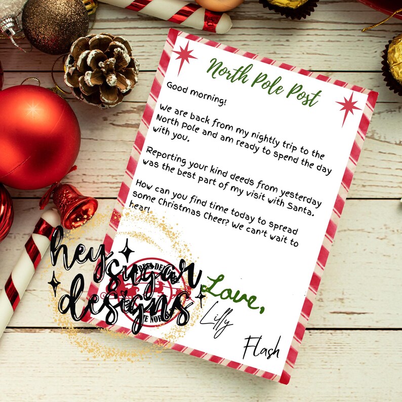 Editable Elf Daily Letter | Digital Downloadable | Printable | North ...