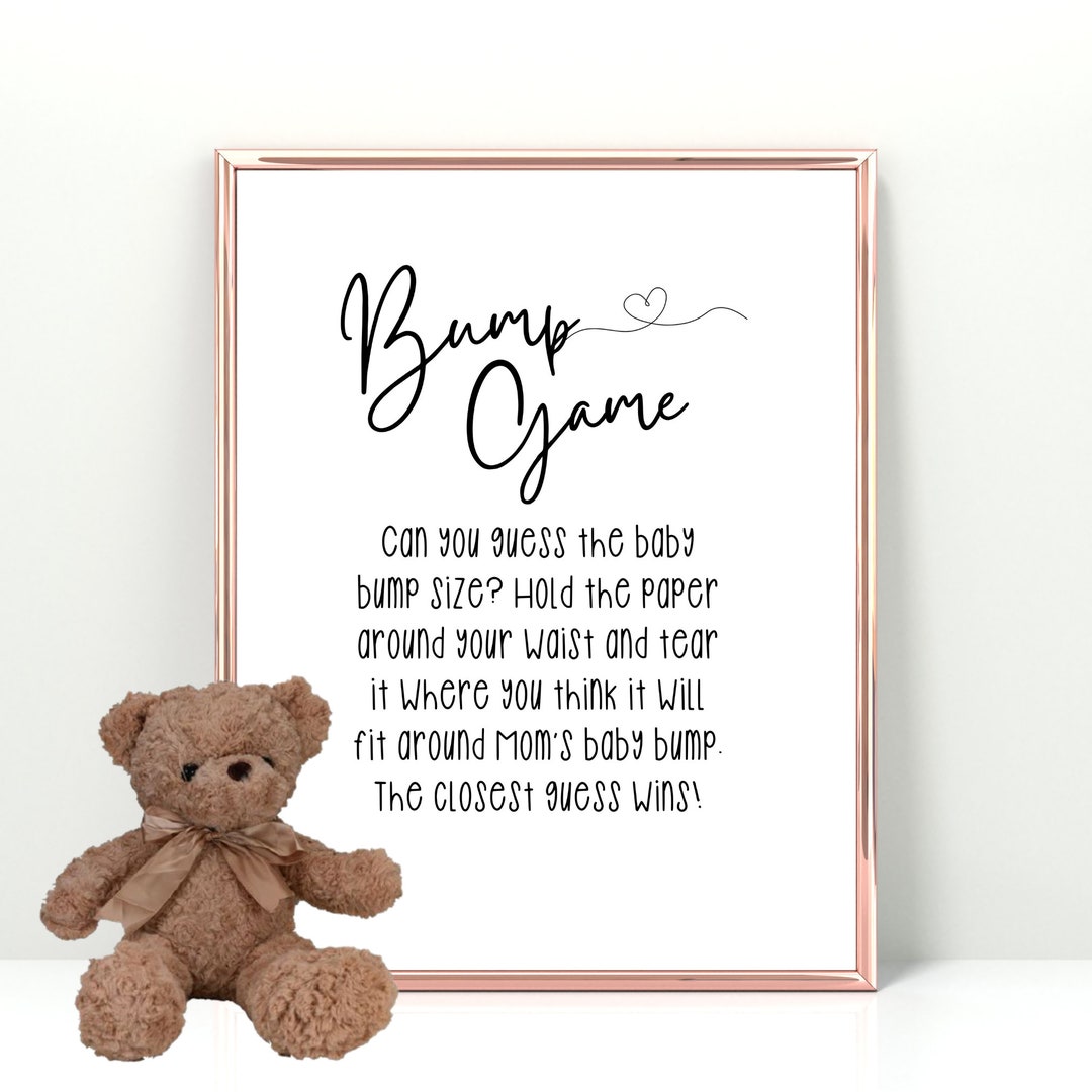 Minimalist Baby Shower Game Baby Bump, Game Ideas, Baby Shower ...