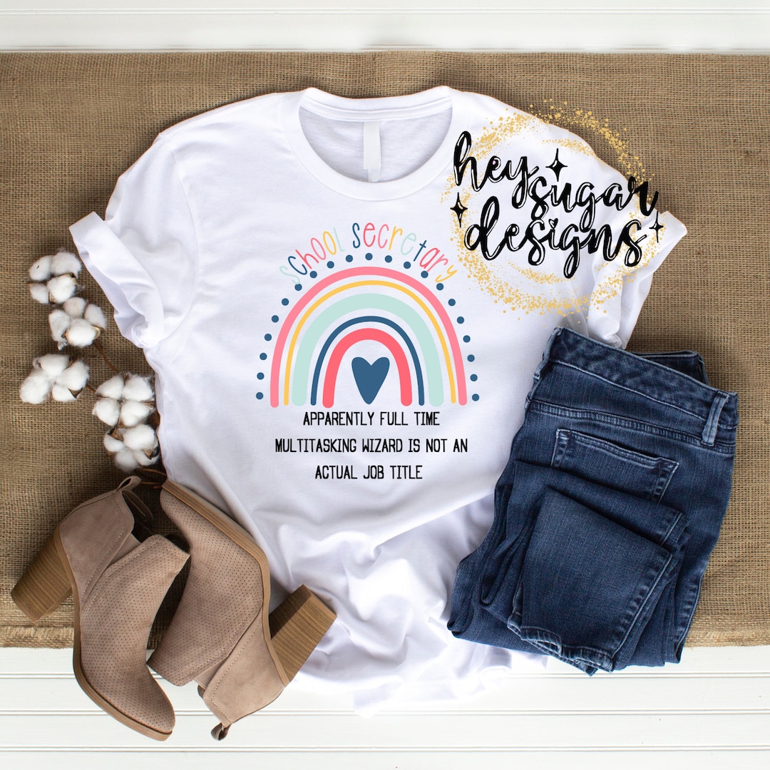 School Secretary Multitasking Wizard Rainbow PNG for Sublimation ...