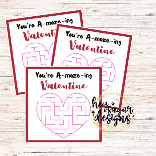Maze Valentine - Etsy