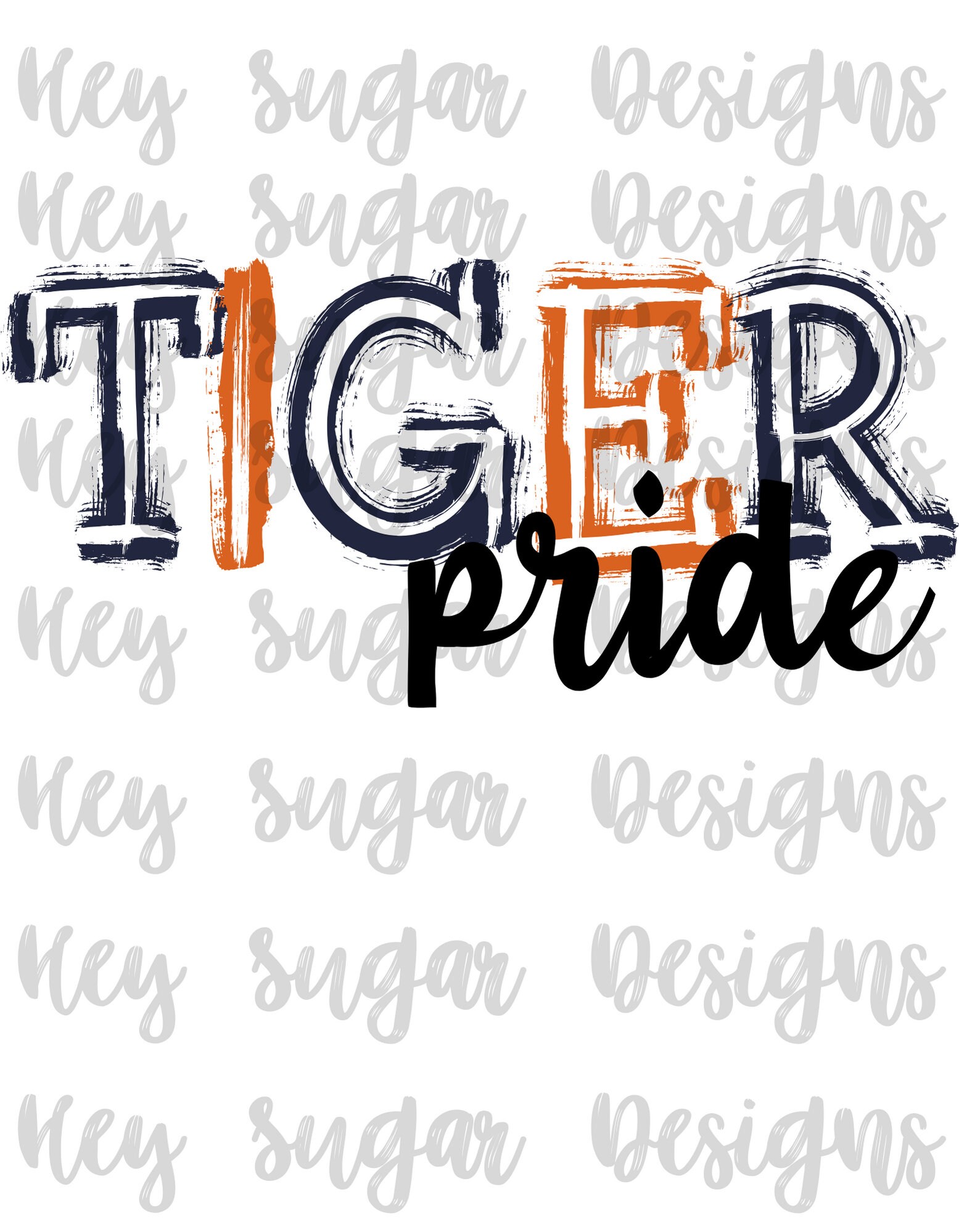 Tiger Pride Blue and Orange PNG for Sublimation - Etsy