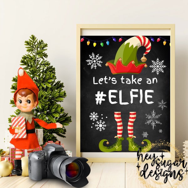 Elfie Selfie Printable - Etsy