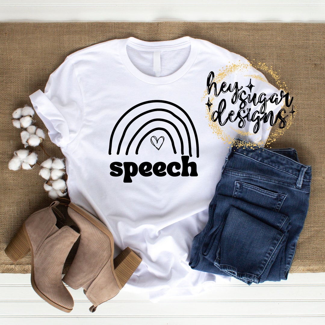 Speech Rainbow PNG for Sublimation, Screenprint, One Color, Single ...