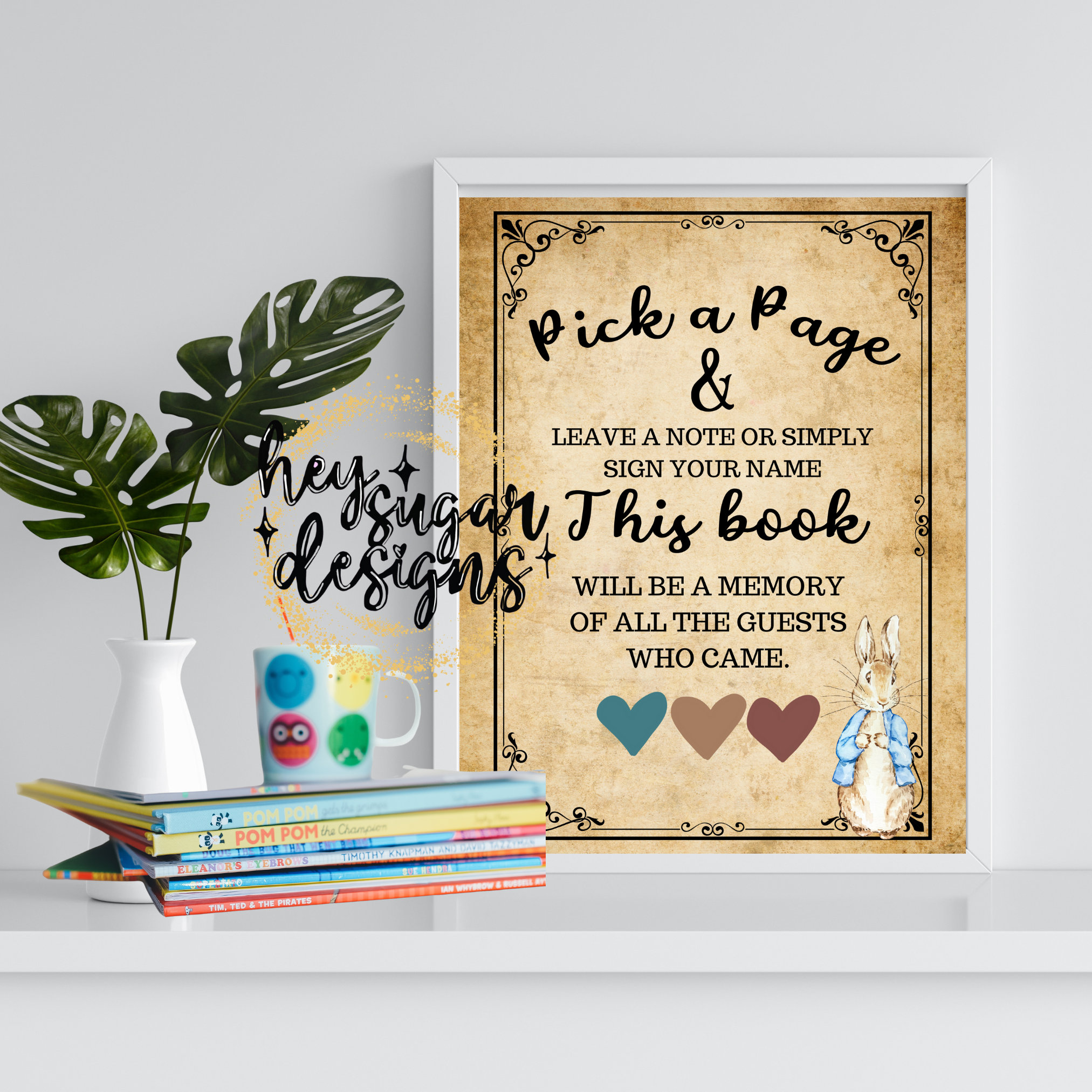 Book Baby Shower Pick a Page Sign a Book Printable Sign Baby Shower ...
