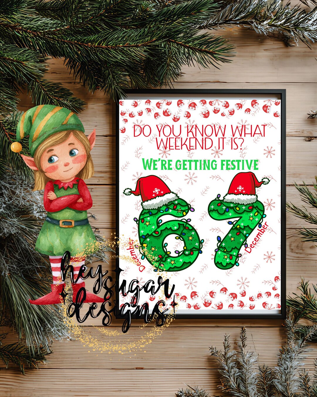 6 7 Weekend Funny Christmas Printable | Christmas Elf | Christmas Ideas ...