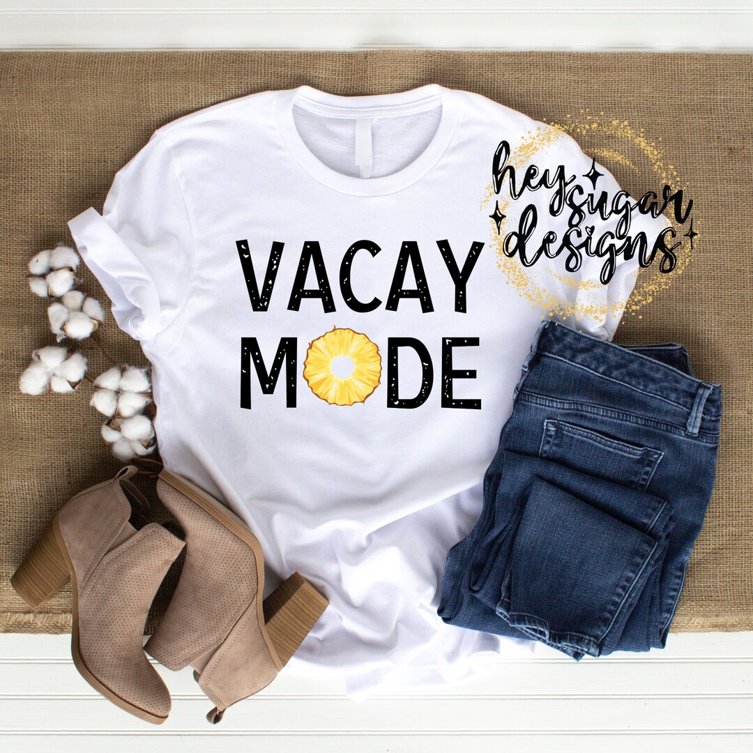 Vacay Mode Pineapple PNG for Sublimation, Screenprint, Vacation - Etsy
