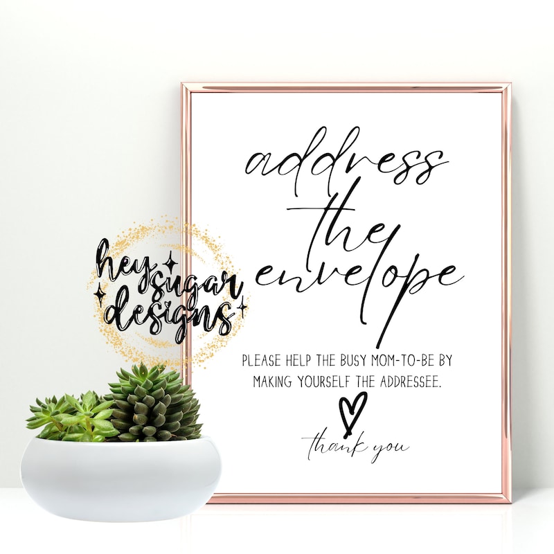 Address an Envelope Sign - Etsy