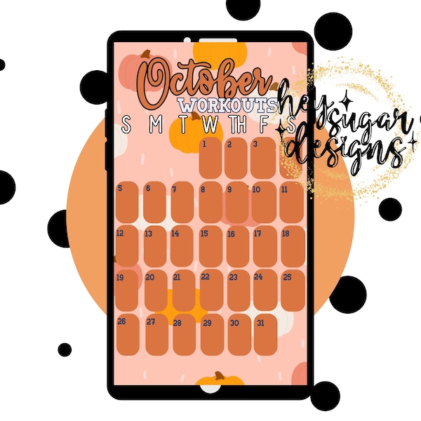 Fitness Tracker October - Etsy