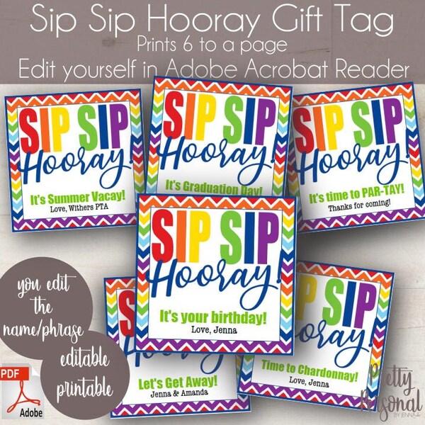 Sip Sip Hooray - Etsy