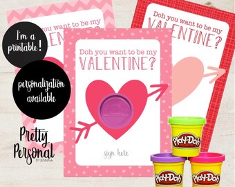 DIY ish Play Doh 'doh You Want to Be My Valentine' - Etsy