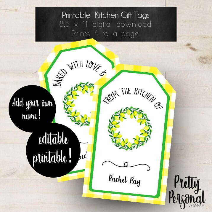 Buy Personalized Kitchen Gift Hang Tags 'pretty Personal by Online in ...