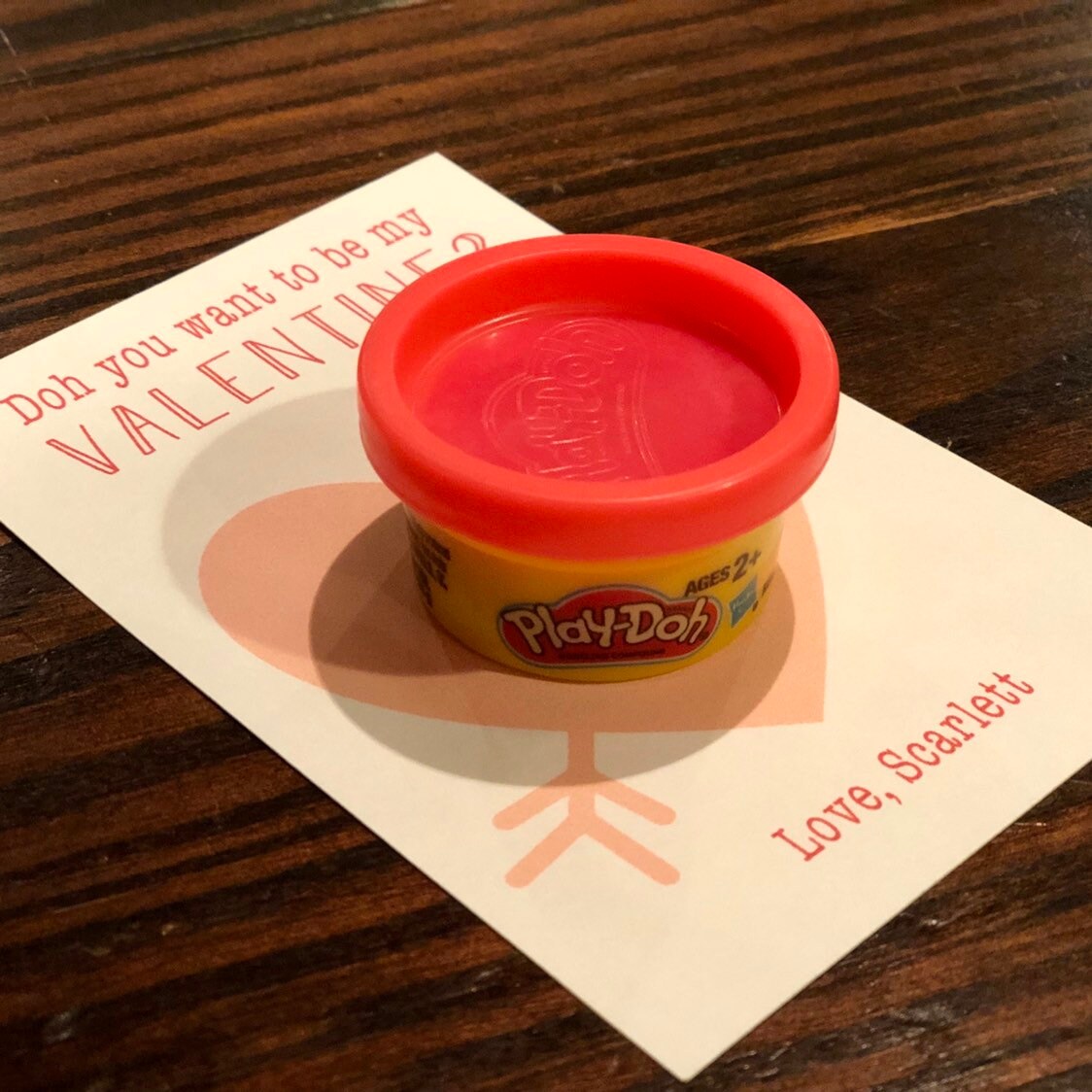 DIY (ish) Play Doh 'doh You Want to Be My Valentine?' Personalized ...