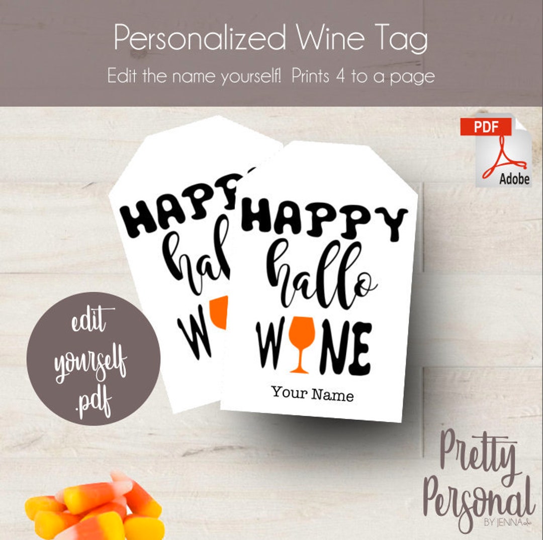 Personalized Halloween Neck Tags 'pretty Personal by Jenna' Digital ...