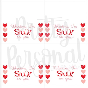 DIY Wikki Stix 'stuck on You' Printable Valentine Bag Tag (sugar-free ...